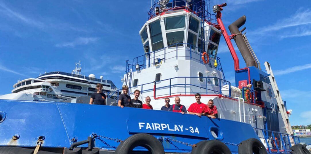 First sea going vessel connected to shore power in Merwehaven in ...